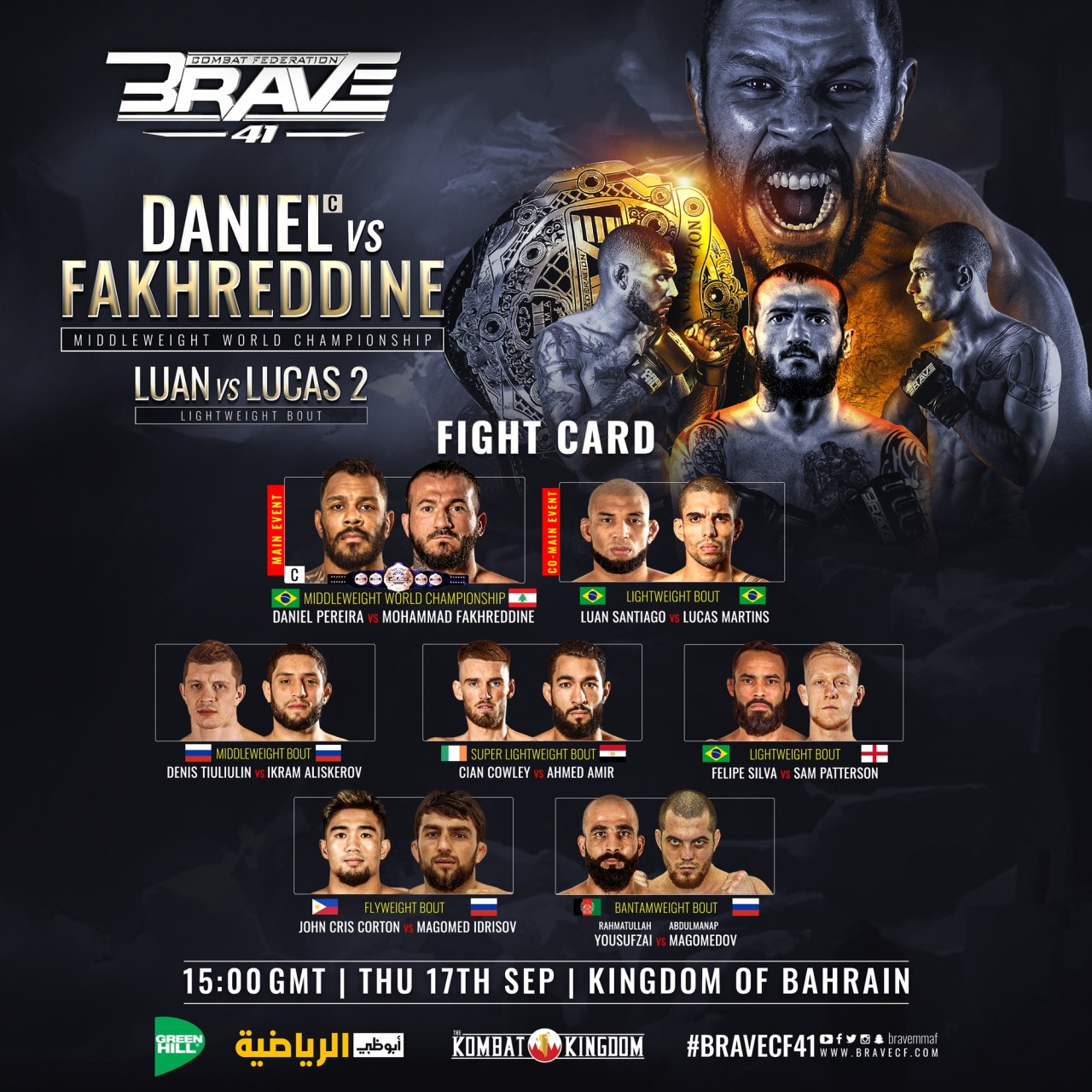 BRAVE CF 41: Full Fight Card Revealed – ArabsMMA